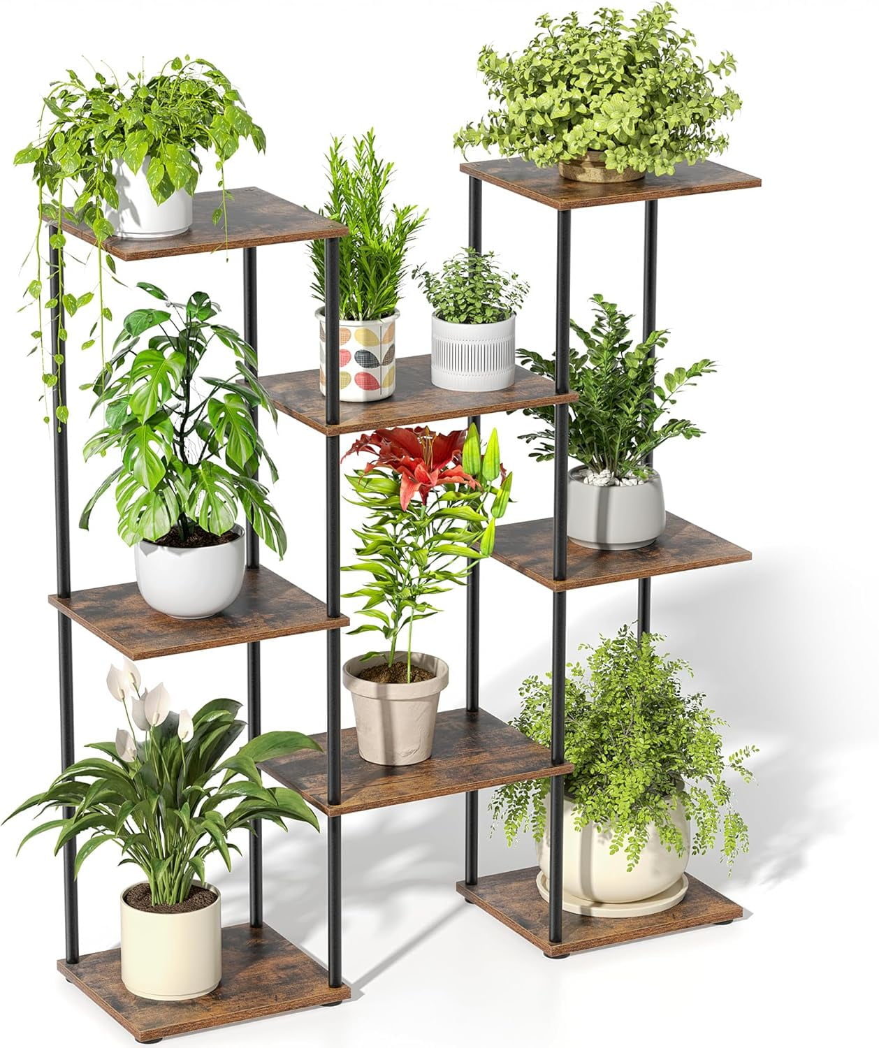 Plant Stand Indoor, 8 Tier Metal Plant Stand Heavy Duty Plant Shelf ...