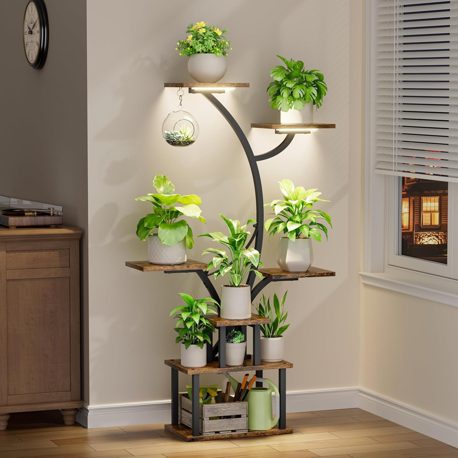 Plant Stand Indoor with Grow Light, 47" Corner Plant Stands for Indoor ...