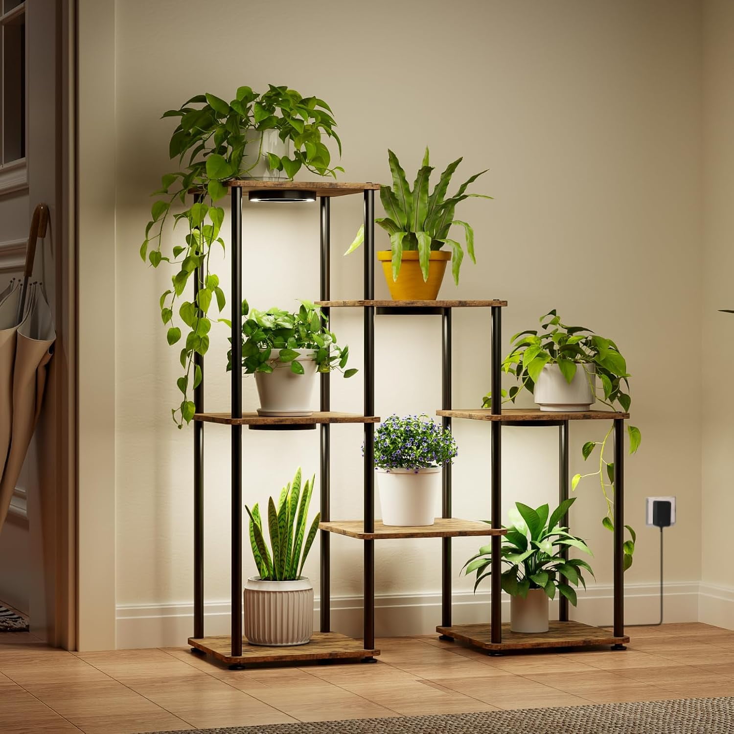 Plant Stand Indoor with Grow Light, 53" High Indoor Plant Shelf, 7 Tier ...