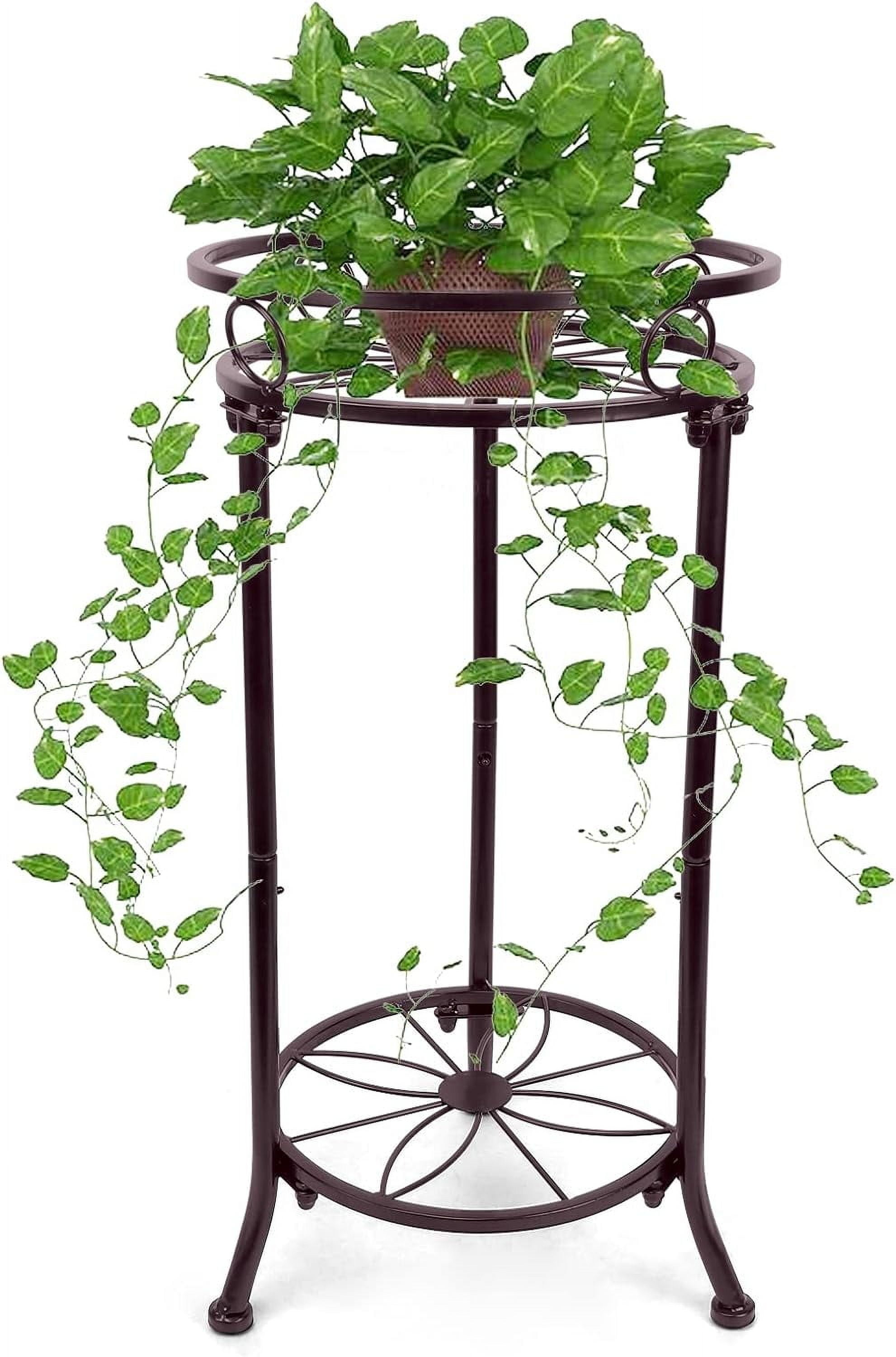 Plant Stand Indoor, Metal Potted 2 Tiers Tall Outdoor Plant Stands,20.3 ...