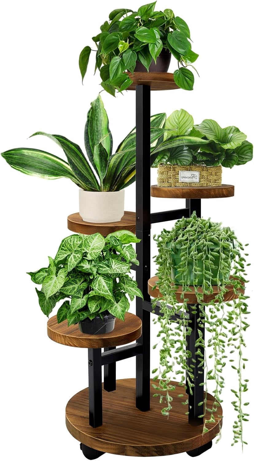 Plant Stand Indoor, Metal Wood Plant Stands For Indoor Plants Multiple ...