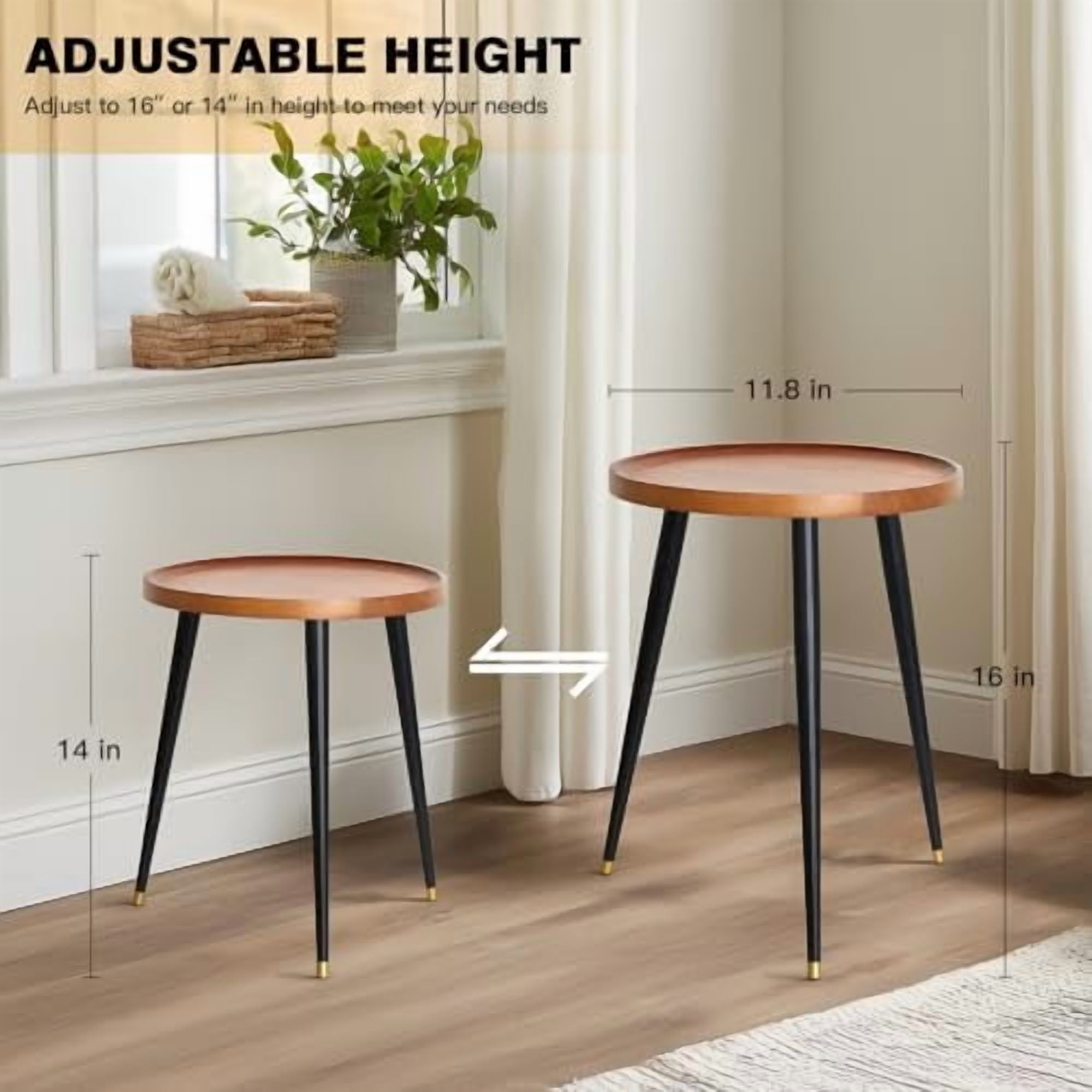 Plant Stand Indoor, Mid Century Wood Plant Table Plant Holder with ...