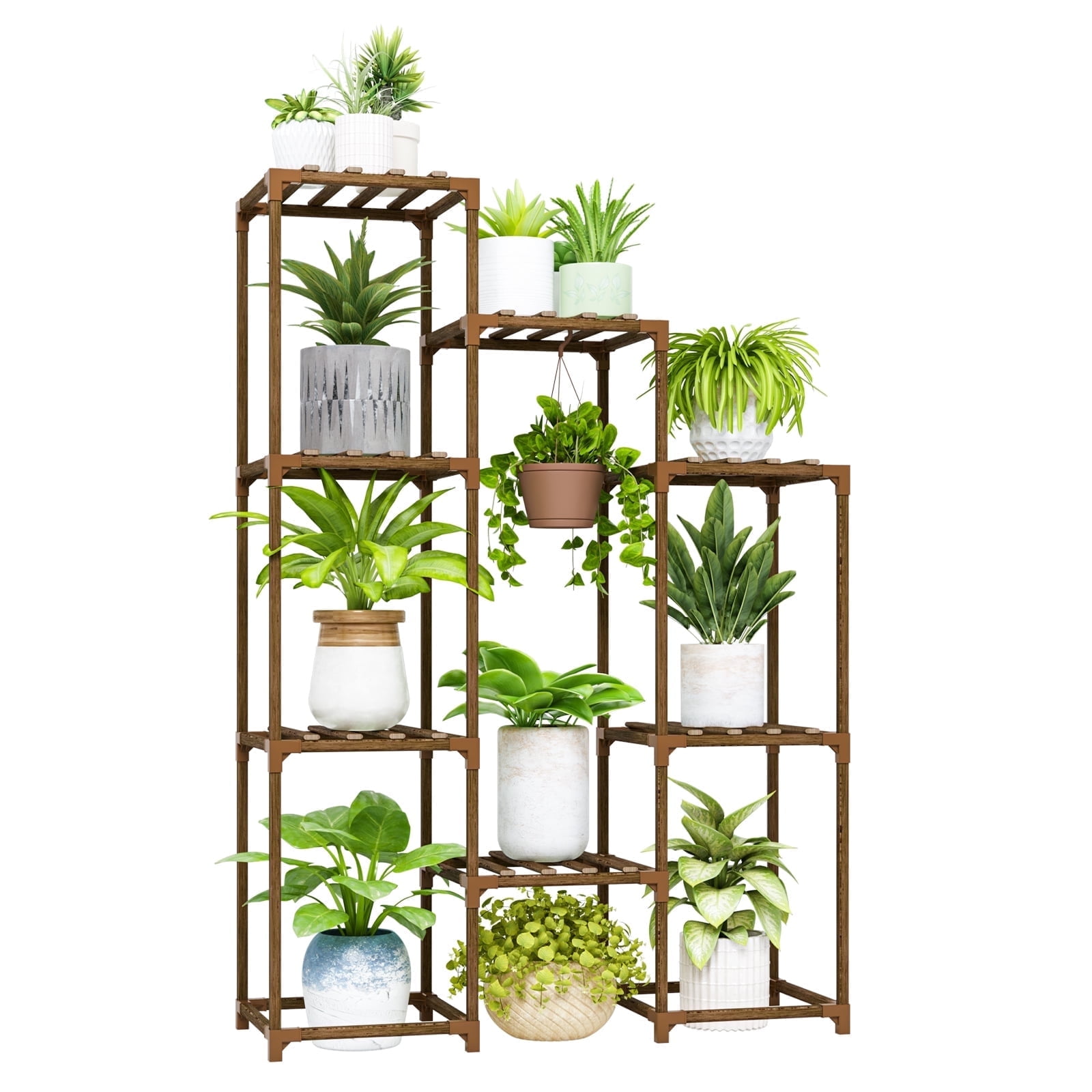 Bamworld Indoor Plant Stand, High Capacity 7 Pot Ladder Shelf, Durable ...