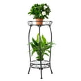 Plant Stand Indoor Outdoor 2 Tier 27" Tall Potted Holder Rack Flower ...