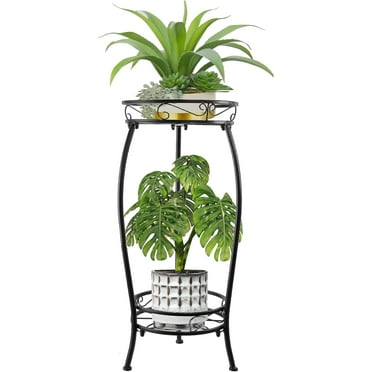 5-Tier Multi Iron Pot Plant Stand Holder, Indoor/Outdoor Display Rack ...