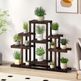 Plant Stand Indoor & Outdoor, 6 Tier Wood Flower Pot Stand for Multiple ...