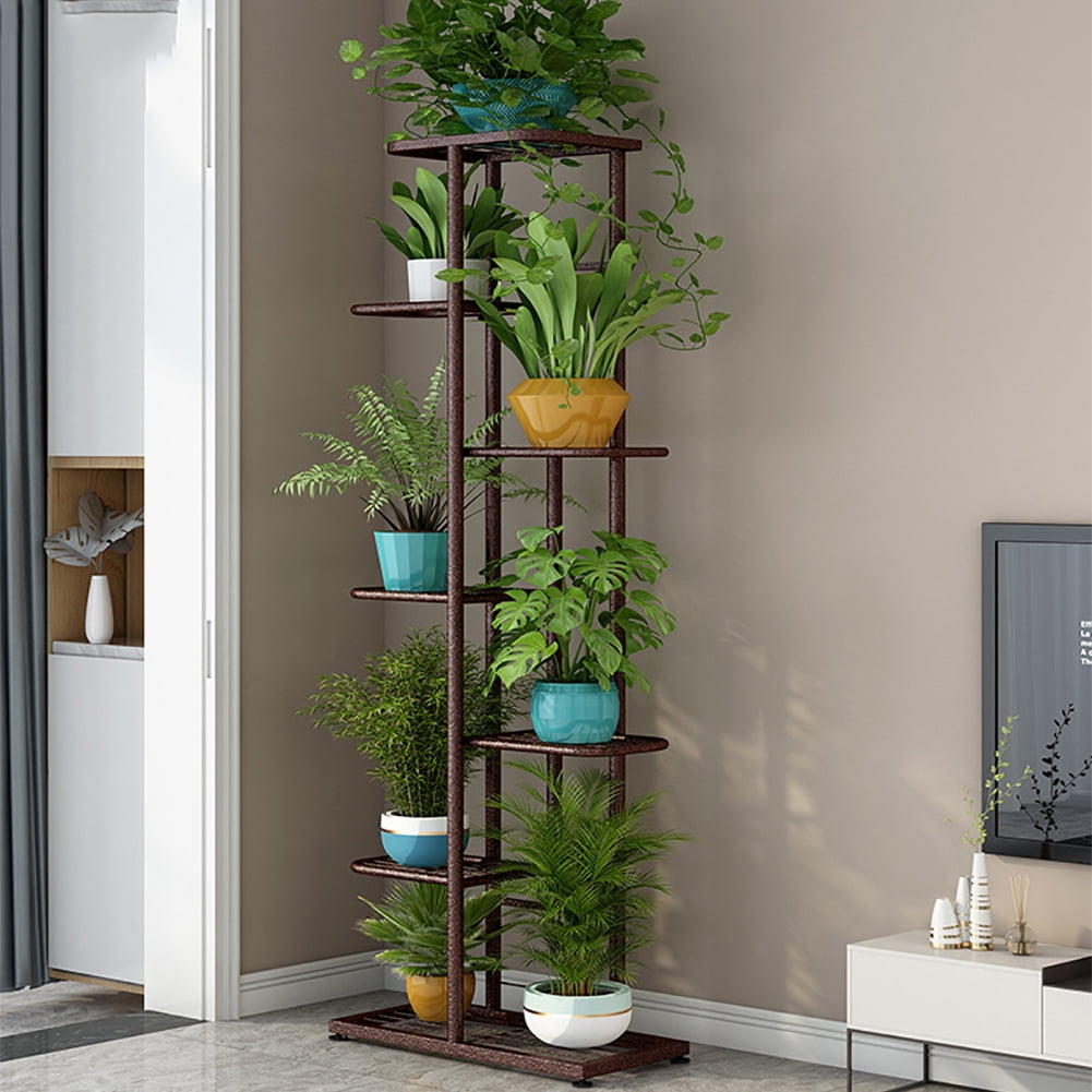 Plant Stand Indoor Outdoor, 7 Tier 8 Potted Metal Flower Shelf For ...