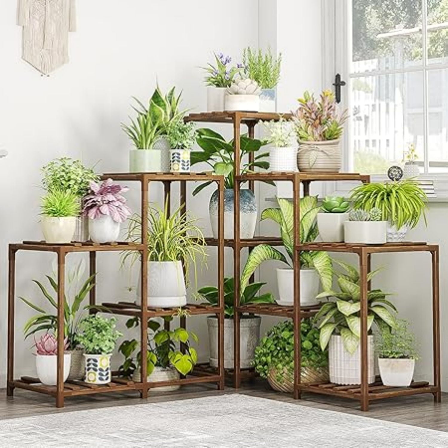 Plant Stand Indoor Outdoor Corner Shelf 11 Potted Large Holder for ...