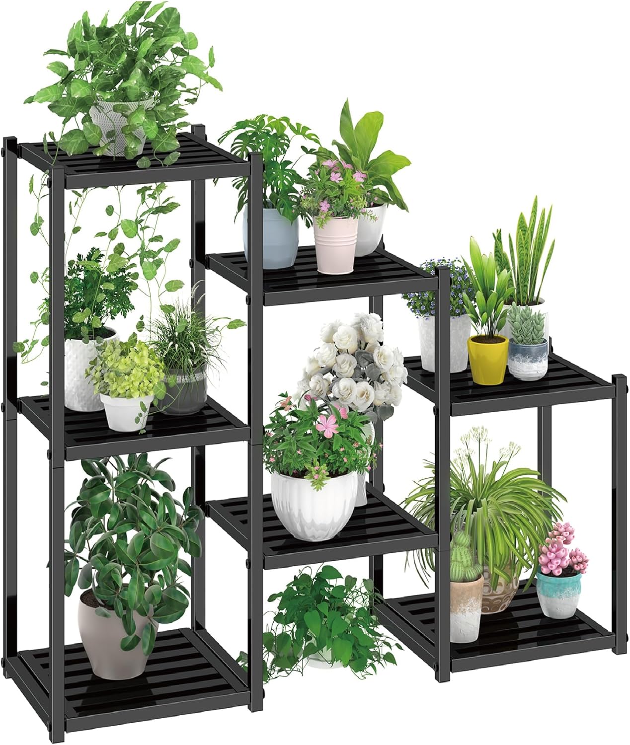 Plant Stand Indoor Outdoor, Heavy Duty Metal Waterproof 7 Tiered Plant ...