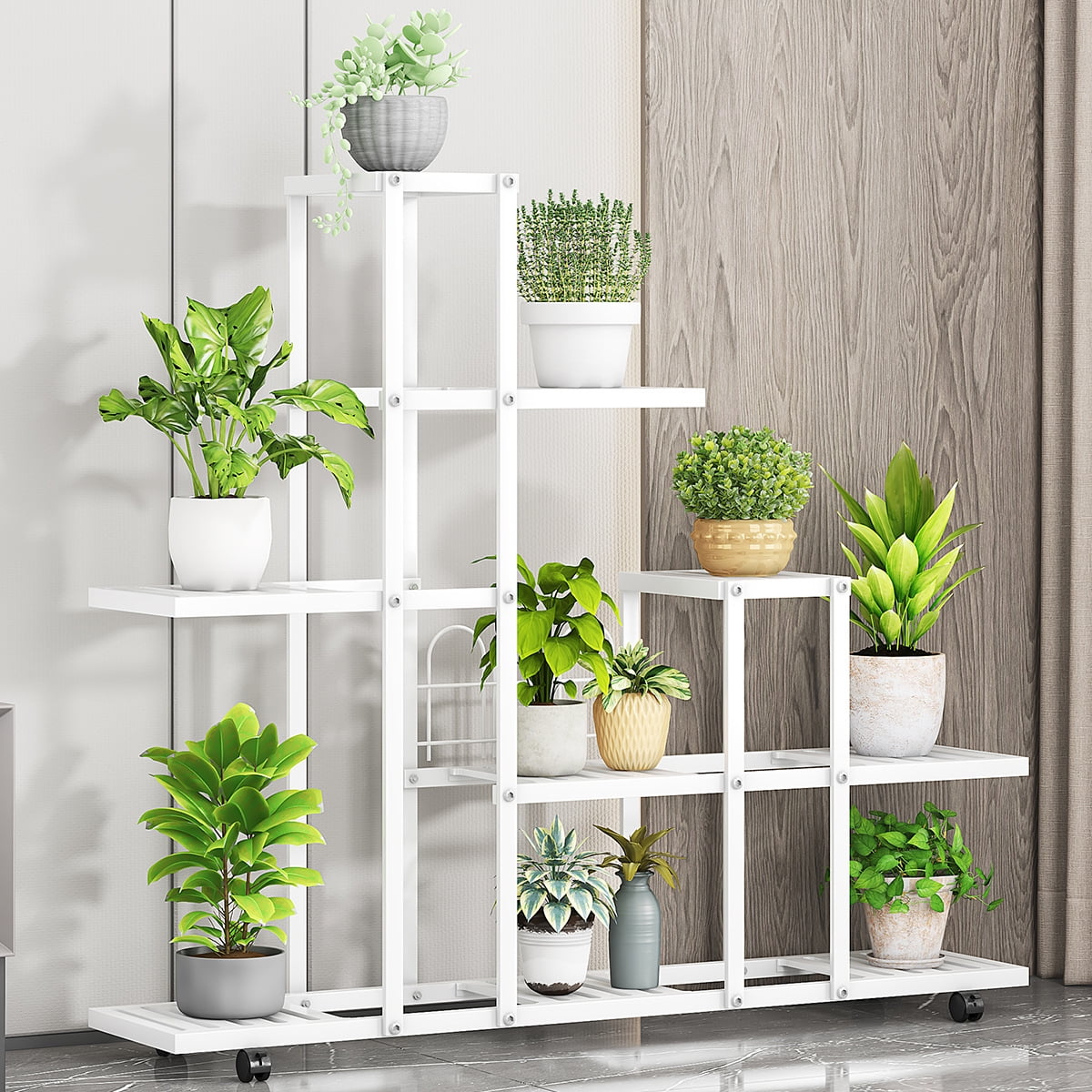 Plant Stand Indoor Outdoor, Ladder Plant Holder, Metal Plant Rack For ...