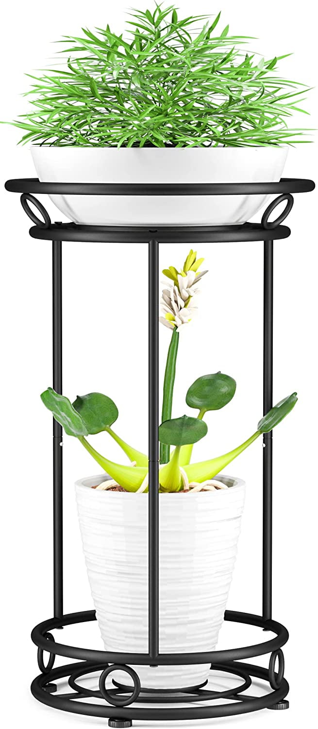 Plant Stand Indoor Outdoor - Metal Planter Holder Shelf Tall Tiered ...