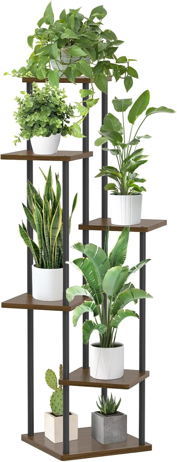 Plant Stand Indoor Outdoor, Metal Wood Tiered Corner Plant Stands Pot ...