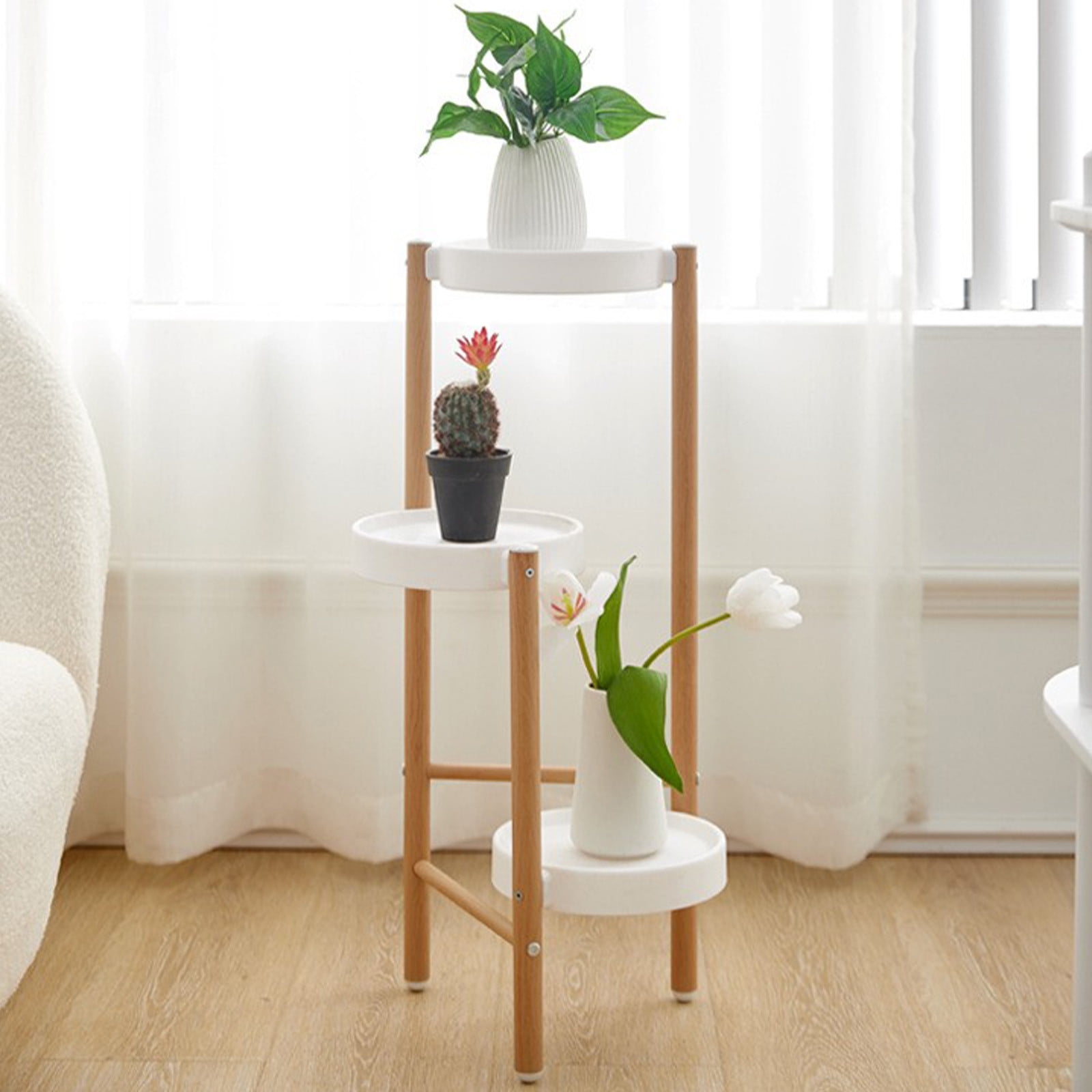 Plant Stand Indoor Outdoor Plant Rack 3 Tier 3 Potted Flower Holder ...