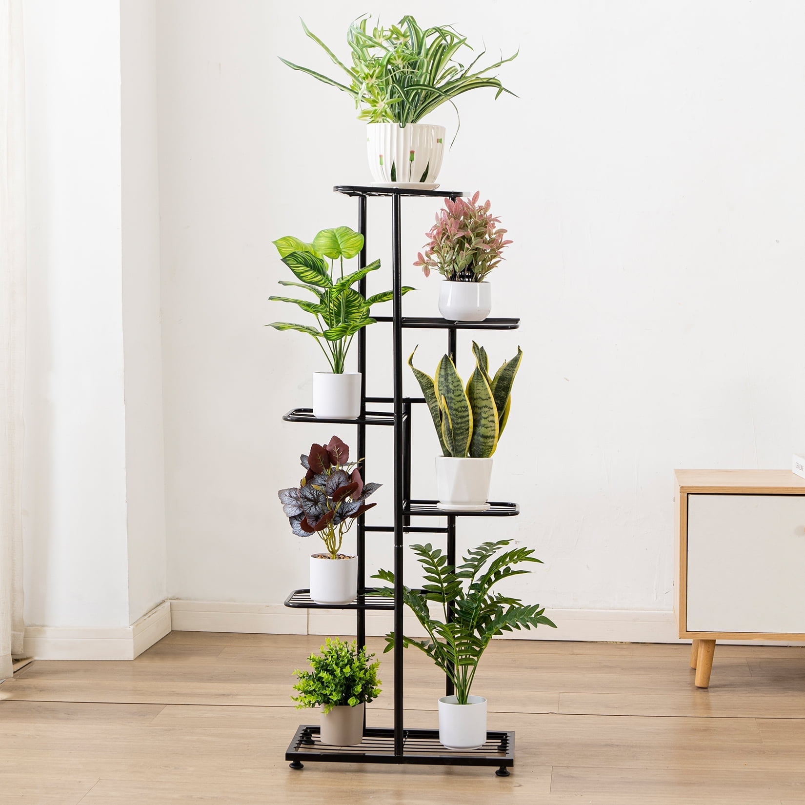 Indoor/Outdoor Plant Stand, Multi-Layer Flower Pot Holder, Retro Design ...