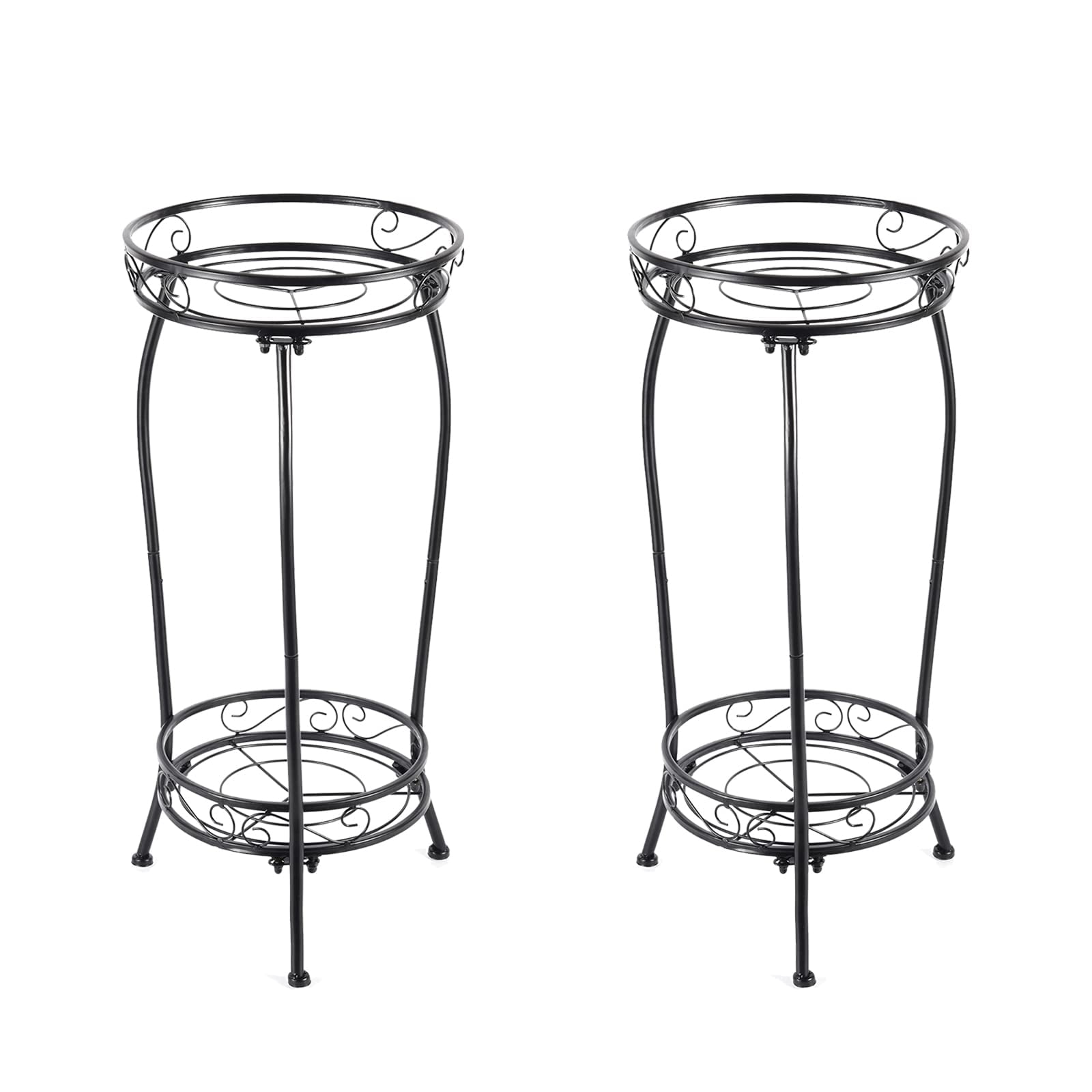 Plant Stand Indoor Outdoor,Tall Black Metal Rustproof Stable Plant ...