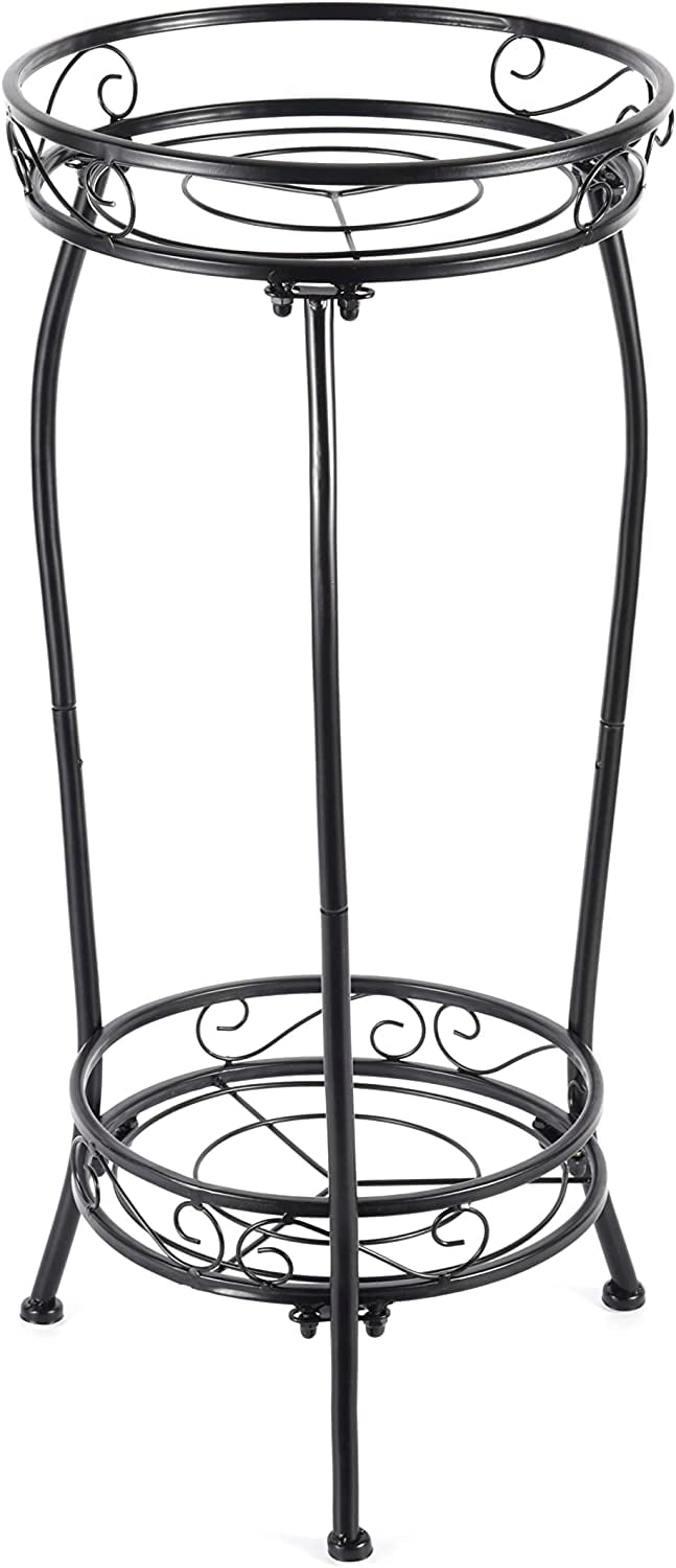 Plant Stand Indoor Outdoor，Tall Black Metal Rustproof Stable Plant ...