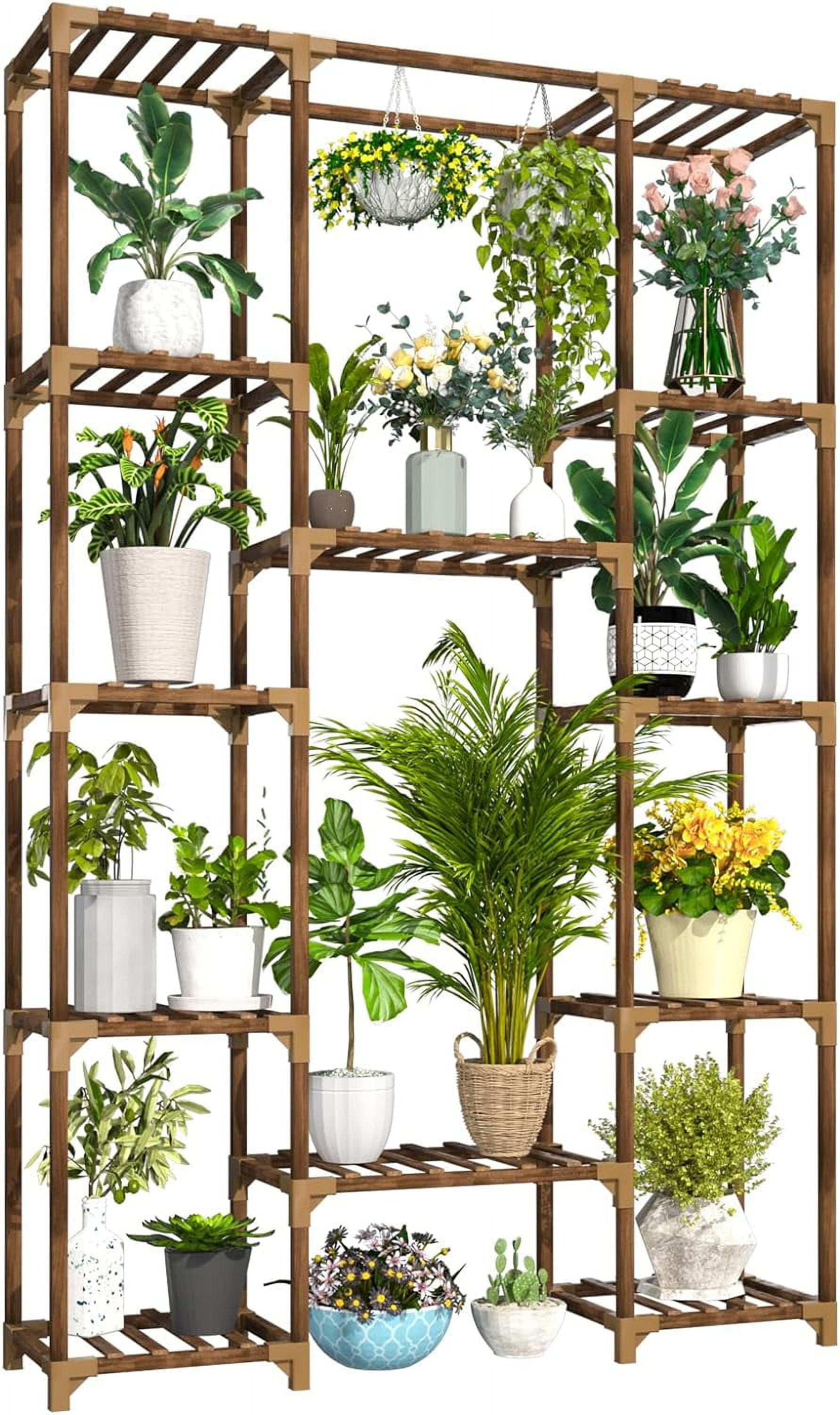 Plant Stand Indoor Outdoor, Tall Plant Shelf for Multiple Plants, 12 ...