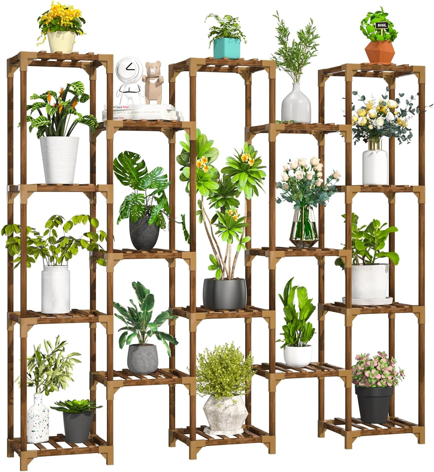 Plant Stand Indoor Outdoor, Tall Plant Shelf for Multiple Plants, 17 ...