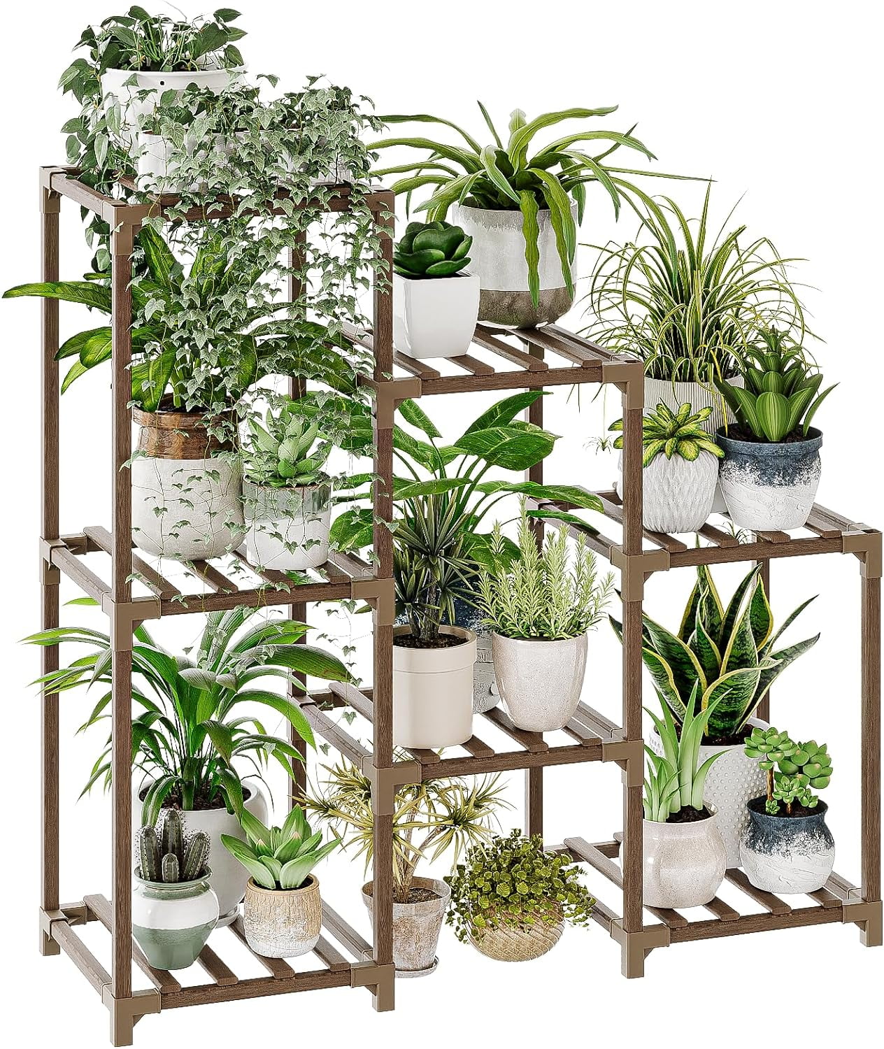 Plant Stand Indoor Plant Shelf Outdoor Wood Plant Rack for Multiple ...