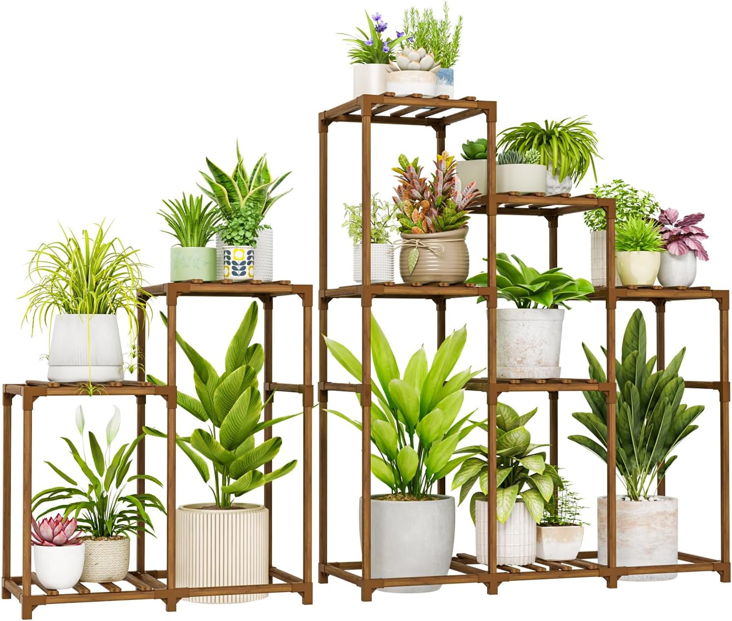 Plant Stand Indoor Plant Shelf Outdoor Wood Plant Rack for Multiple ...