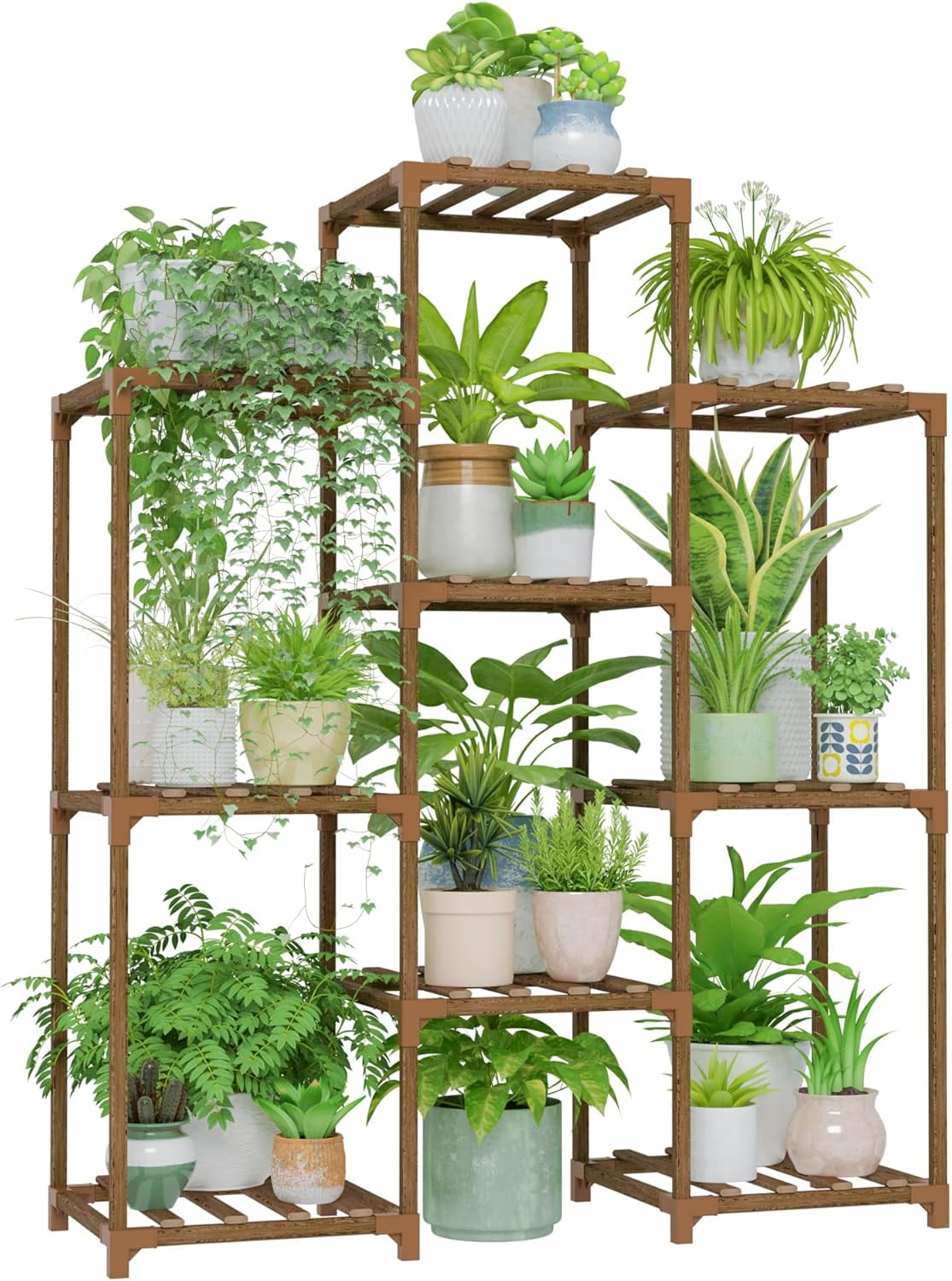 Plant Stand Indoor Plant Shelf Outdoor Wood Plant Rack for Multiple ...