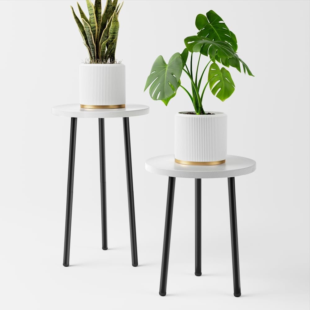 Plant Stand Indoor Tall: Corner Wood Plant Stand 2 Pack Mid Century ...