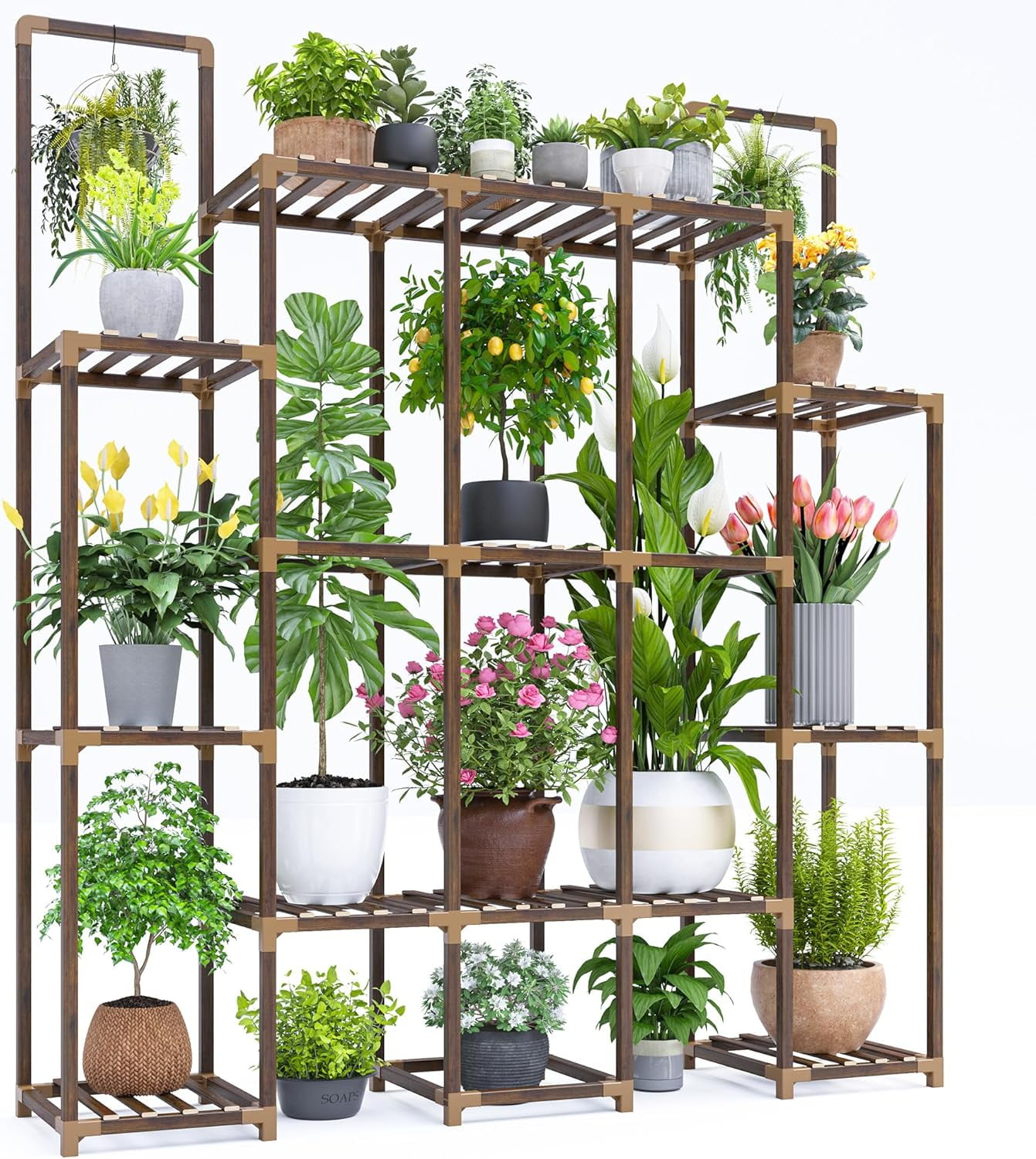 Plant Stand Indoor Tall Plant Stand Outdoor Large Wood Plant Shelf ...