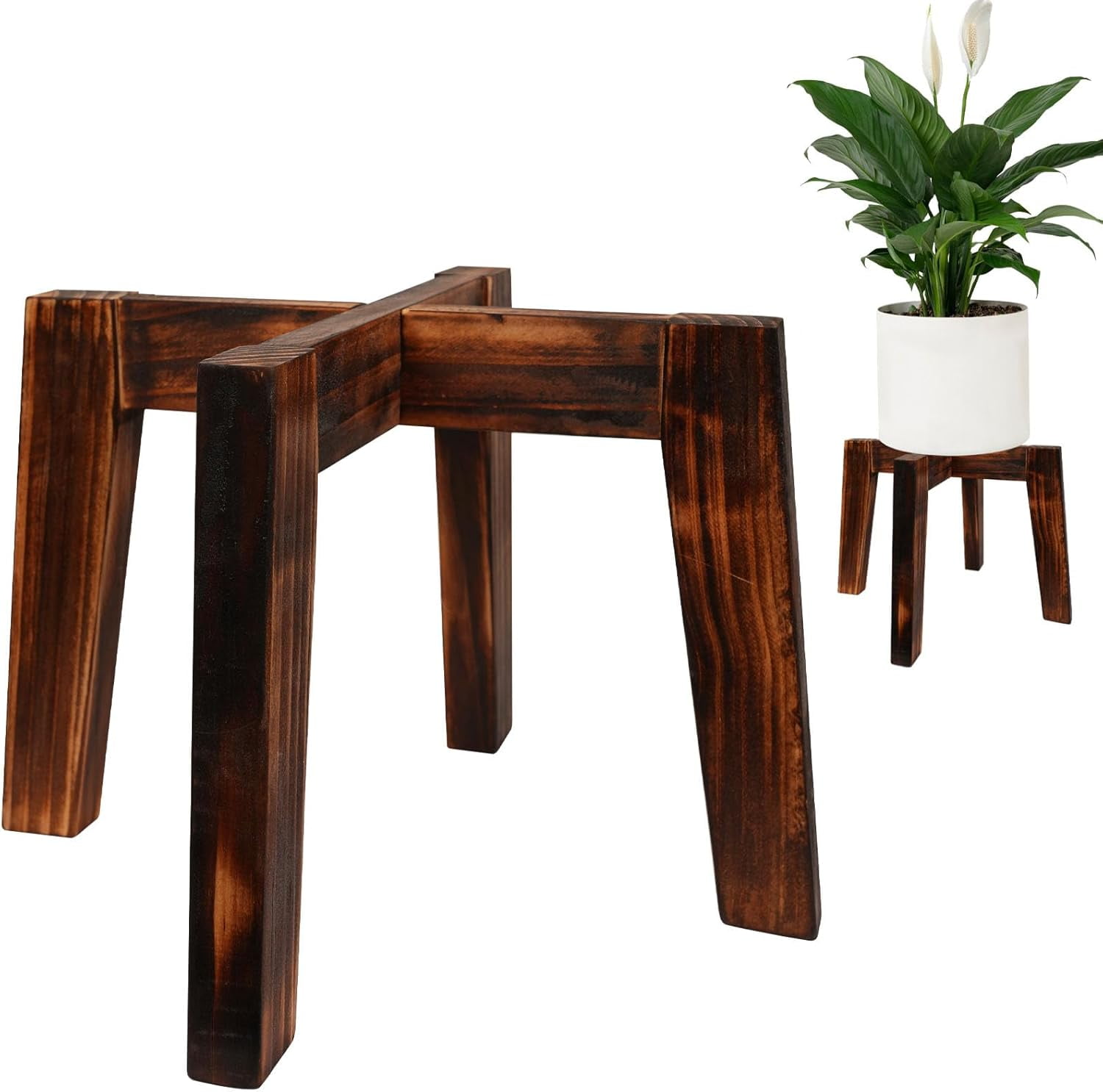 Plant Stand Indoor, Tall Stool Plants Holder for 5-15 Inch Pot, Bamboo ...