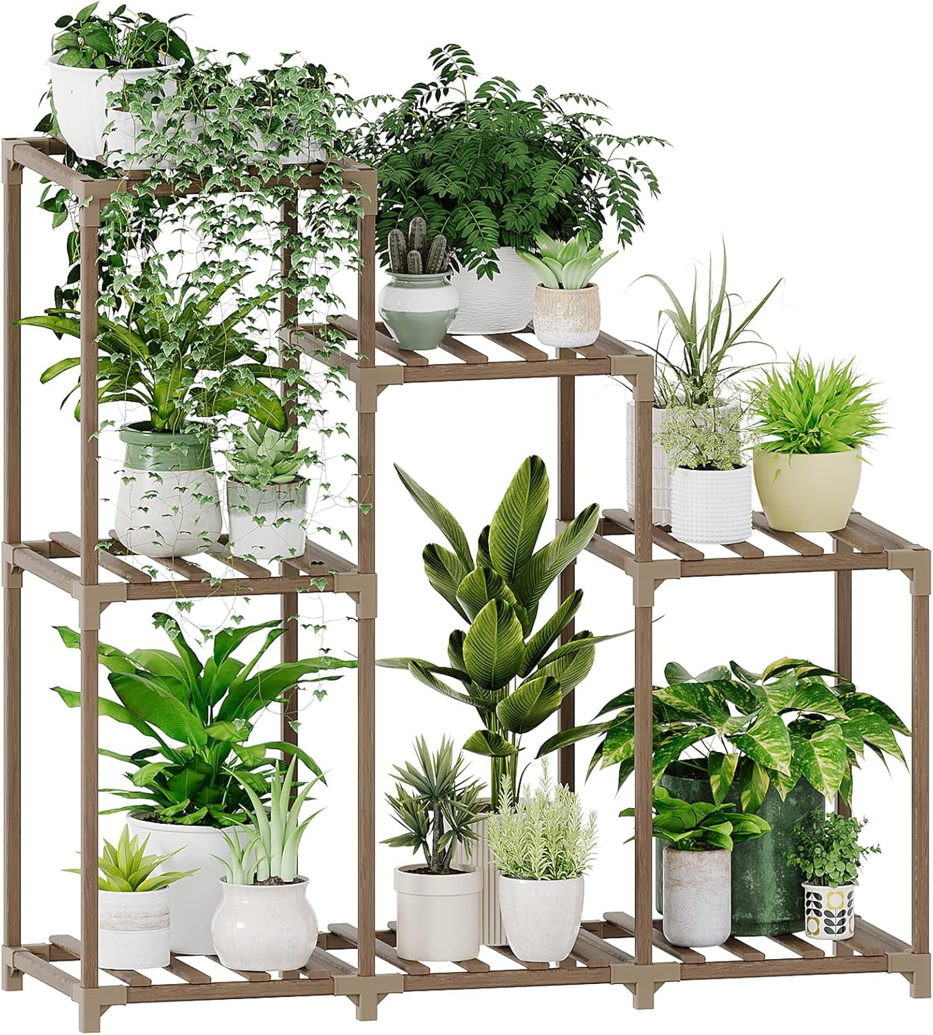 Plant Stand Indoor Wood Plant Shelf Tiered Plant Rack for Multiple ...