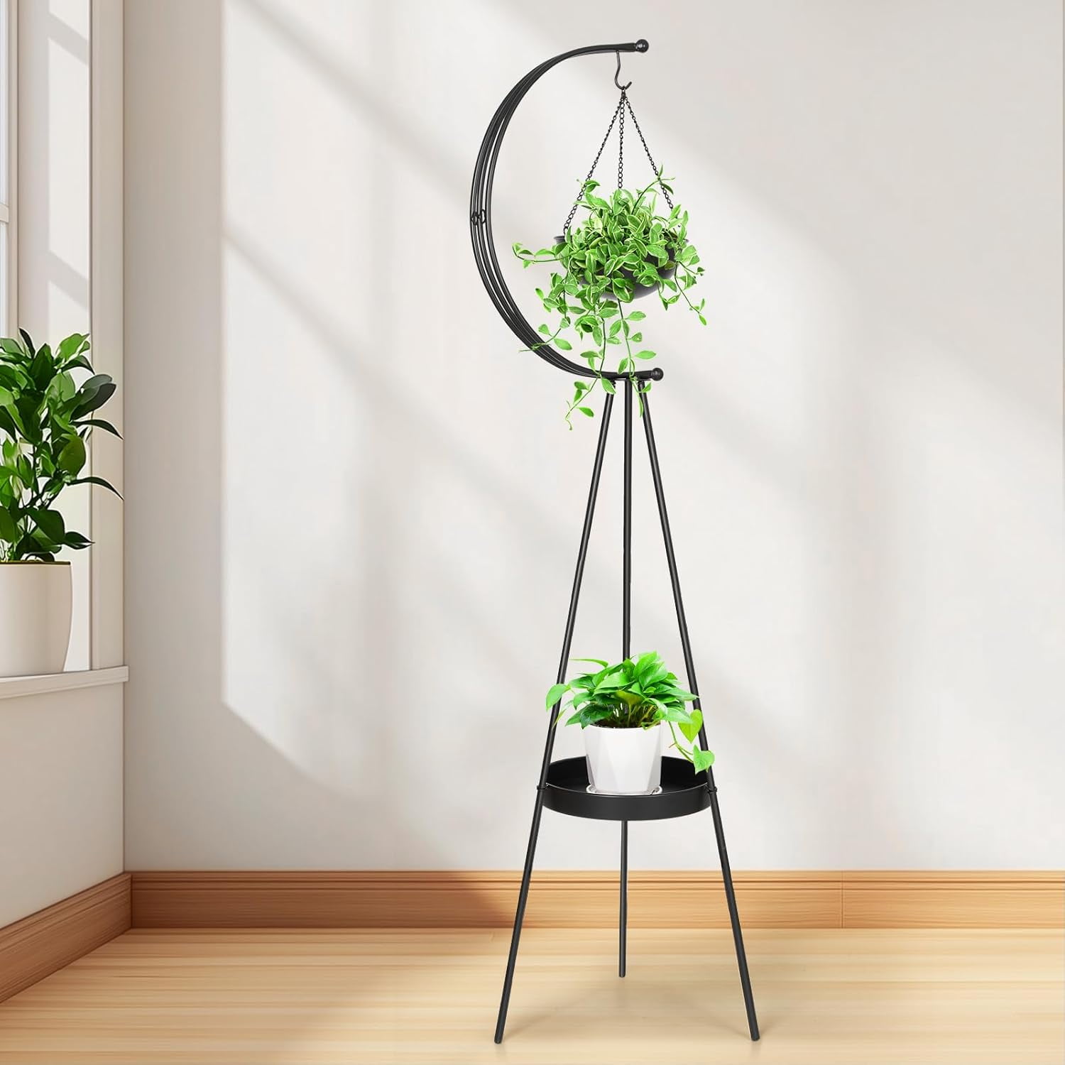 Plant Stand - Modern Iron Flower Pot Rack for Indoor/Outdoor Use, Multi ...