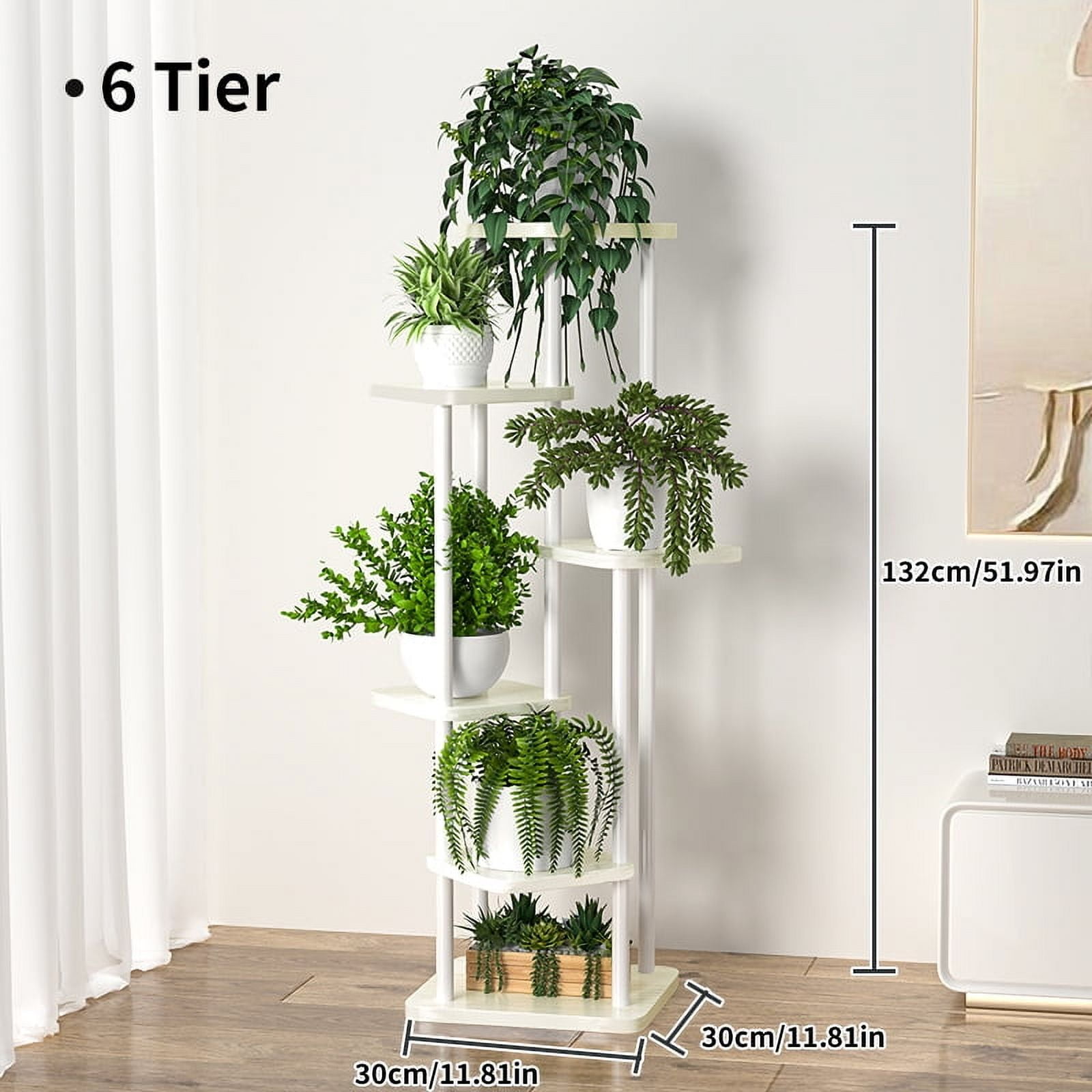 Plant Stand and Flower Stand Wooden Shelf 5/6/8Layers Display Stand ...