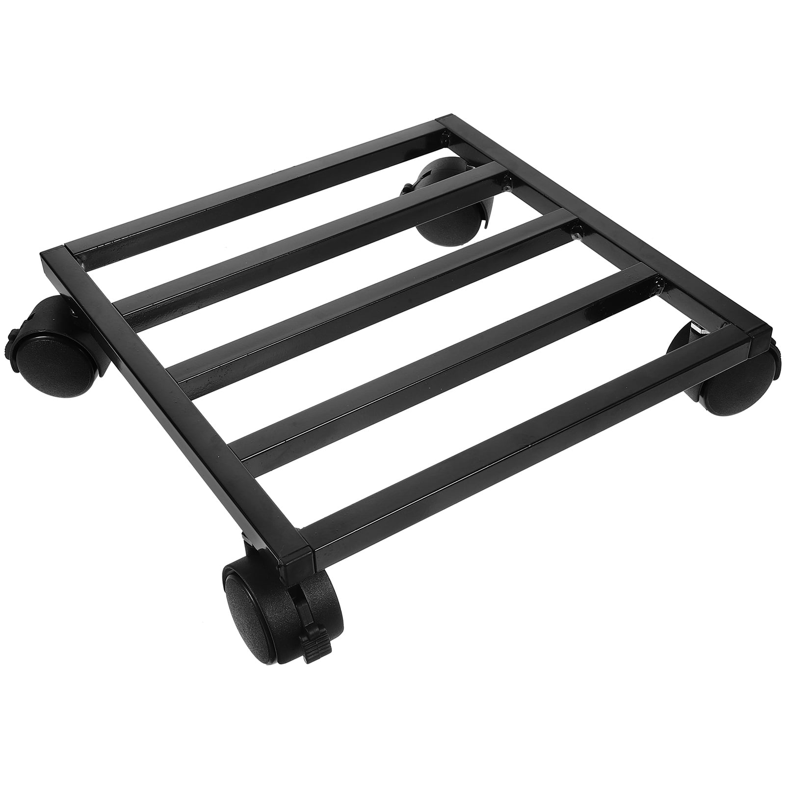 Hemoton Heavy Duty Planter Stand With Caster 1 Set Metal Plant Mover Flower Pot Holder