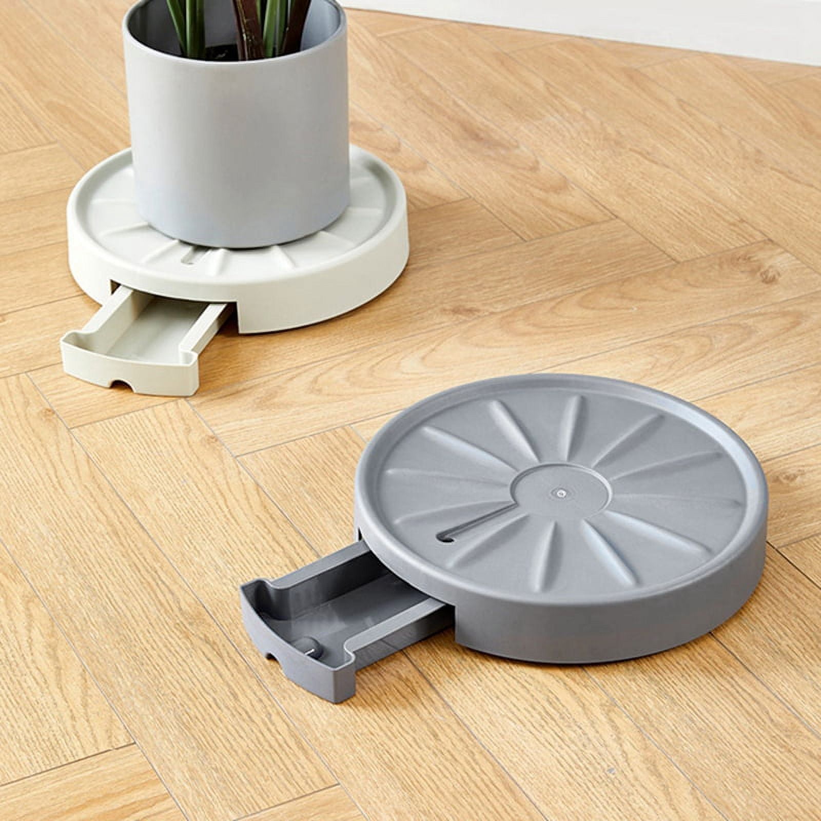 Plant Stand with Hidden Wheels:13Inch Plant Stand with Drainage Tray ...