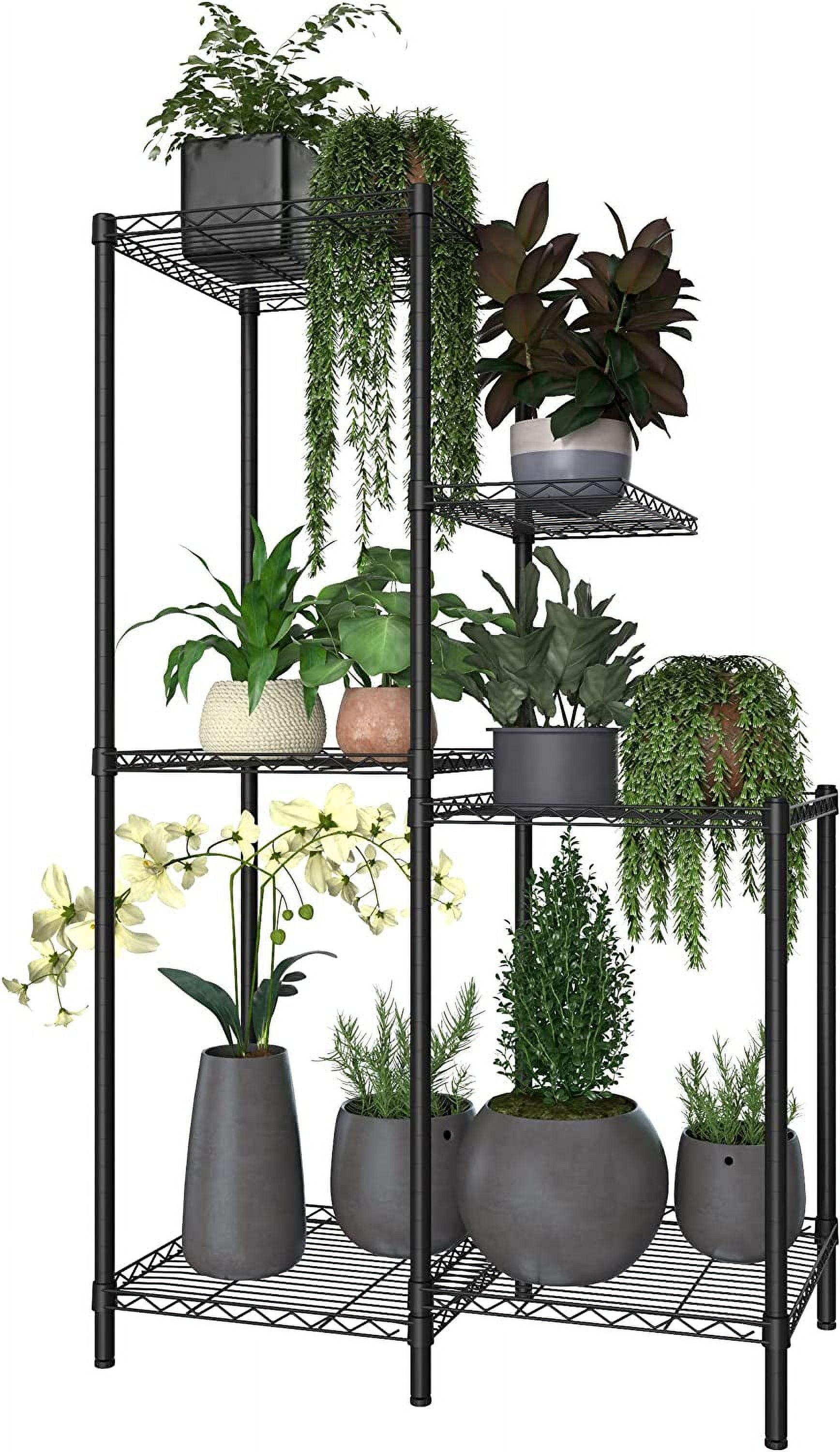 Plant Stands for Indoor Outdoor Plant Shelf, 6 Tier 10 Pots Flower Pots ...