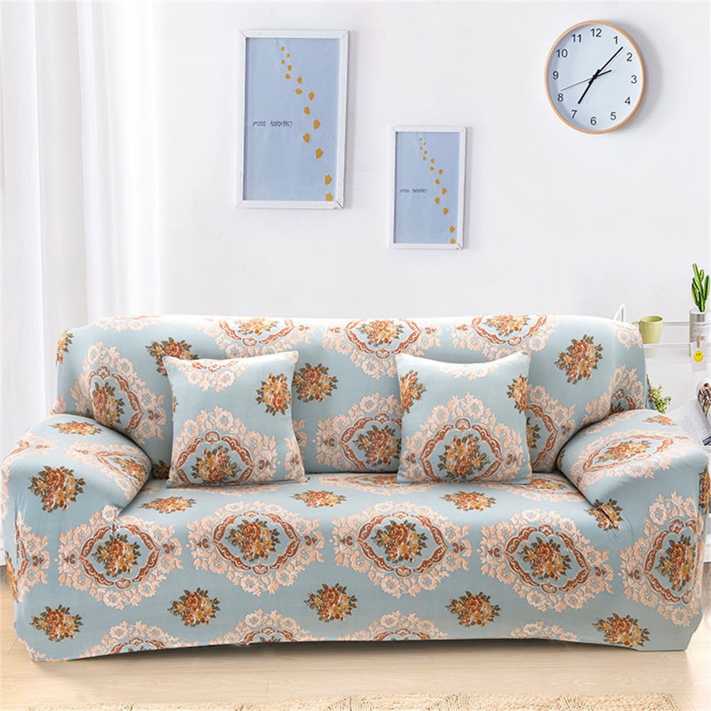 Plant Style Flower Sofa Cover Elastic Adjustable Sofas Covers Corner ...