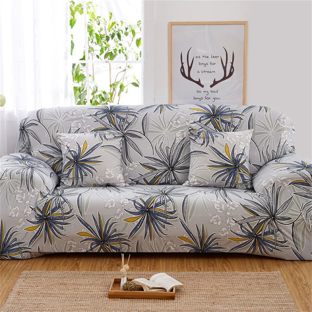 Plant Style Flower Sofa Cover Elastic Adjustable Sofas Covers Corner ...