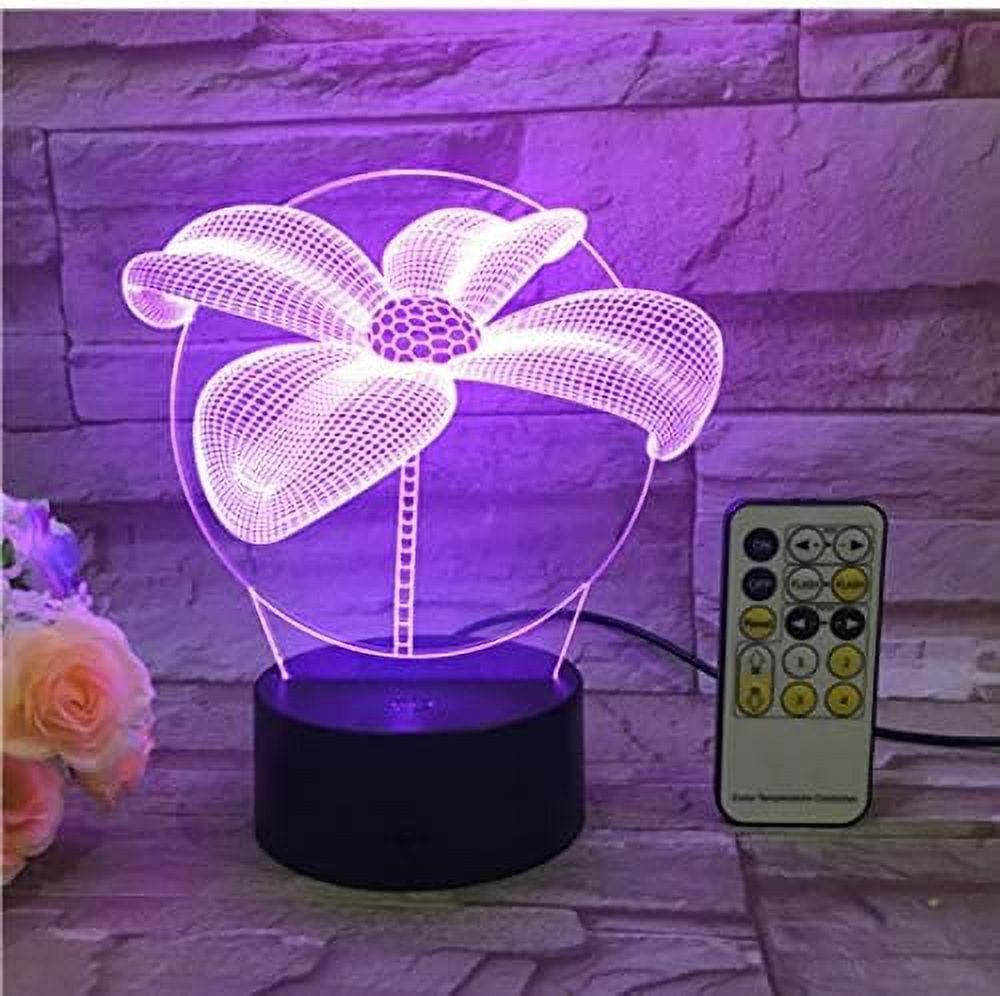 Plant Sunflower Toys 3D Illusion Night Light Smart Touch Lamp Creative ...