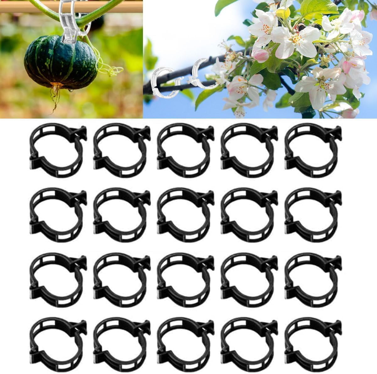 Plant Support Clips Reusable Garden Clips, Secured Plastic Plant Clips ...