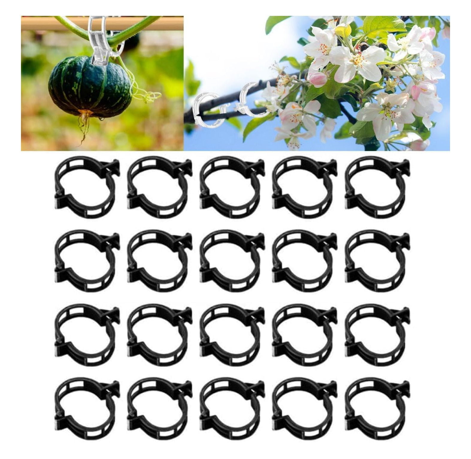 Plant Support Clips Reusable Garden Clips, Secured Plastic Plant Clips ...