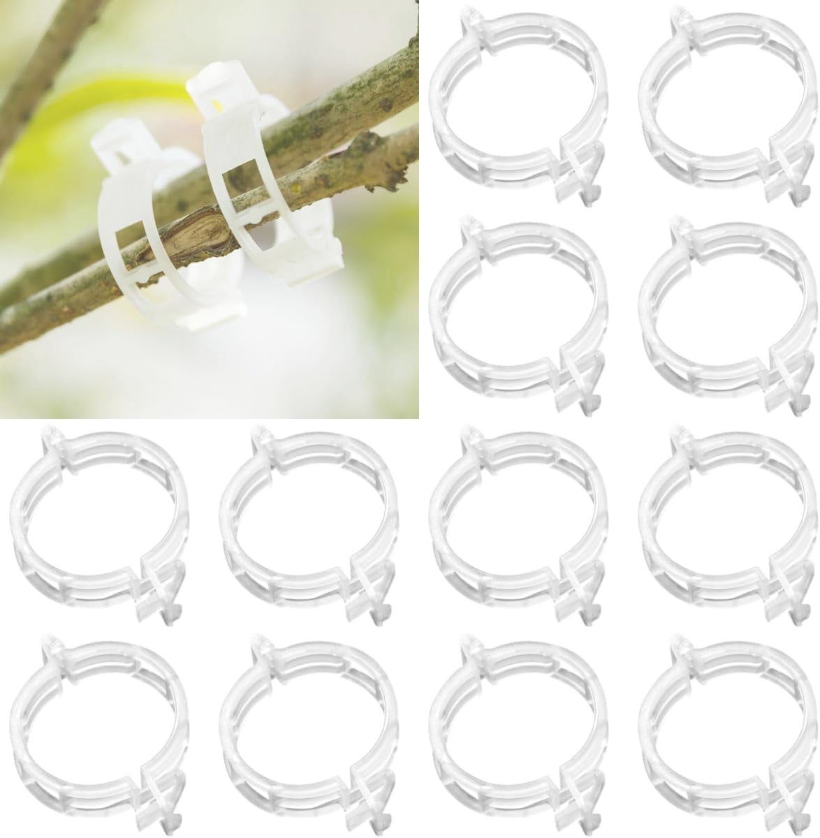 Plant Support Clips, Secured Plastic Plant Clips for Climbing Plants ...