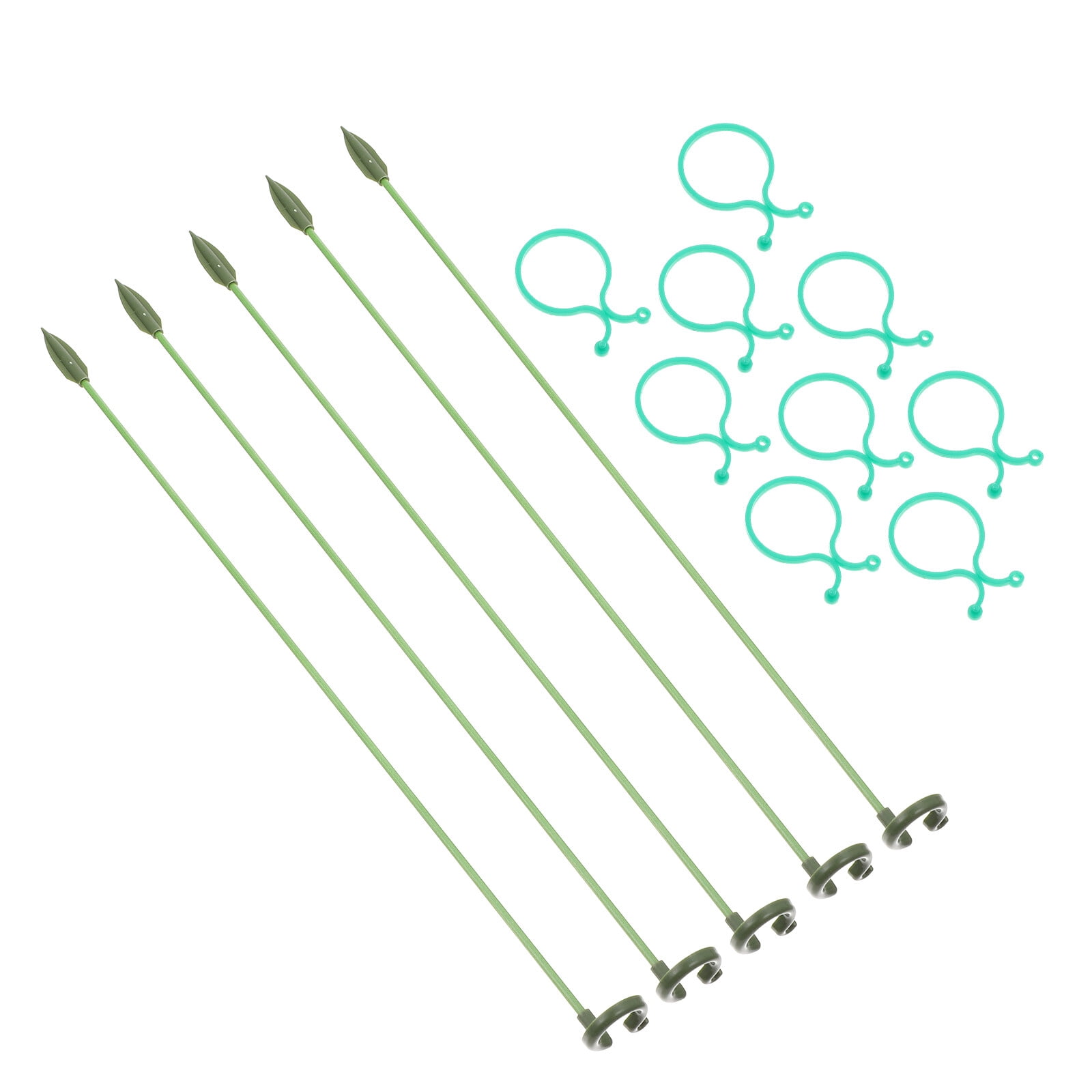 Green Plastic Plant Support Stakes for Garden Use with Durable Finish 1 ...