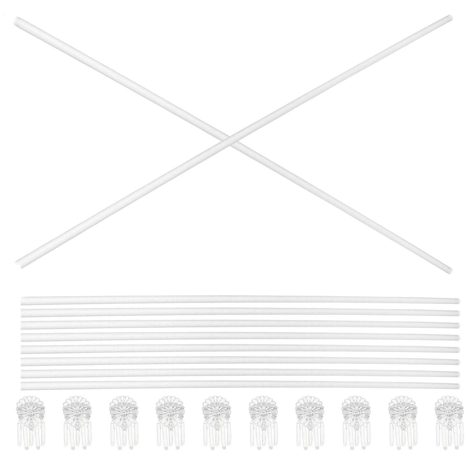 1 Set Orchid Sticks Stem Support Acrylic Plant Stake with Clips for ...