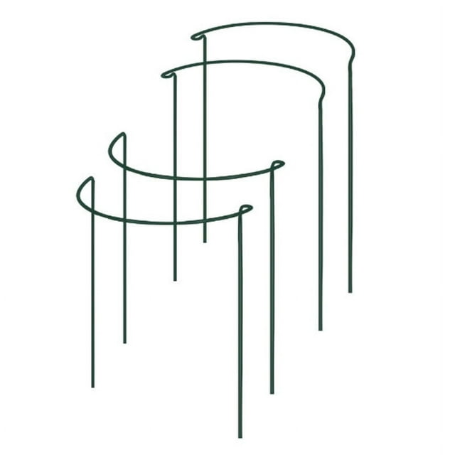 Plant Support Stake, 4-Pack Half Round Metal Garden Plant Supports ...
