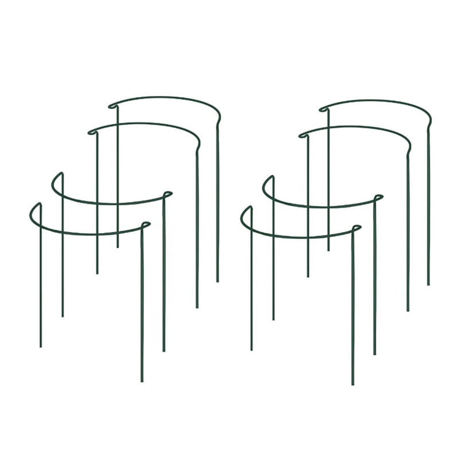 Plant Support Stake, 8-Pack Half Garden Supports, Ring, Border Supports ...