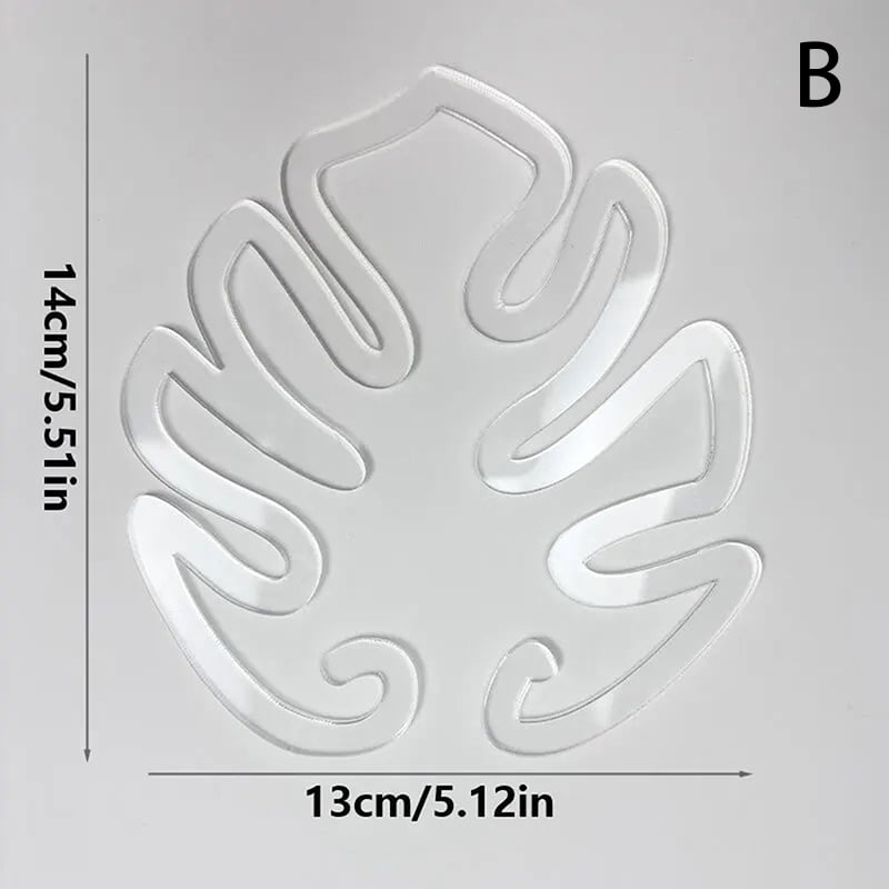 Plant Support Stakes Transparent Monstera Shaped Plant Stand Reusable ...