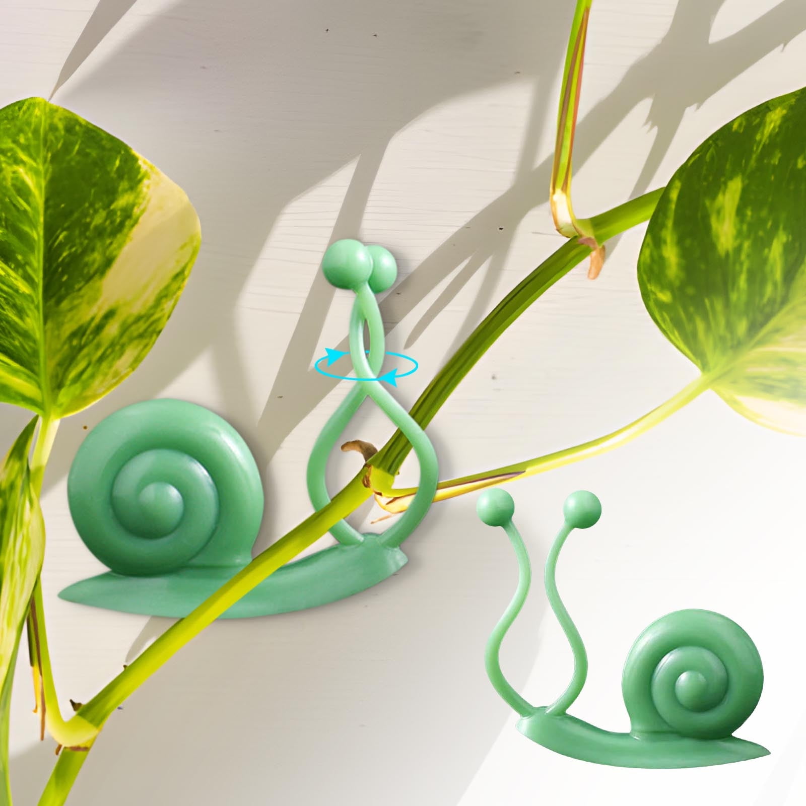 Plant Support Wall Clips 50 PCS - Green Self-Adhesive Vine Holders, Non ...