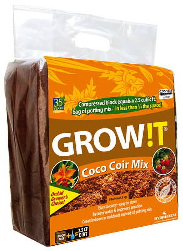 Plant!T 9 LB 14 OZ Organic Coco Coir Planting Mix Promotes Root Growth ...