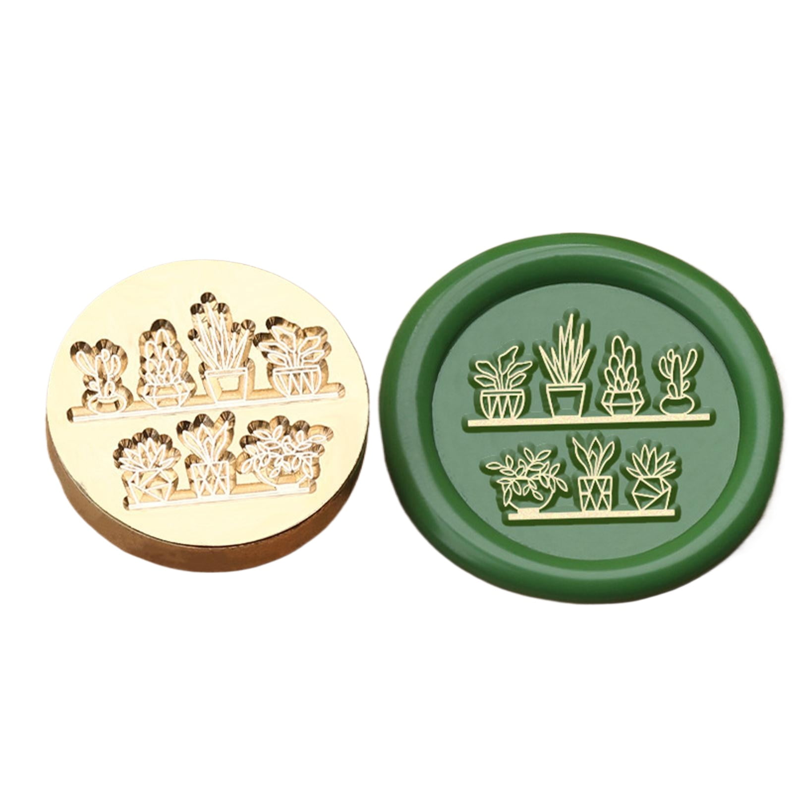 Plant Themed Seal Stamp Head Antique Embossed Sealing Stamp Head for ...
