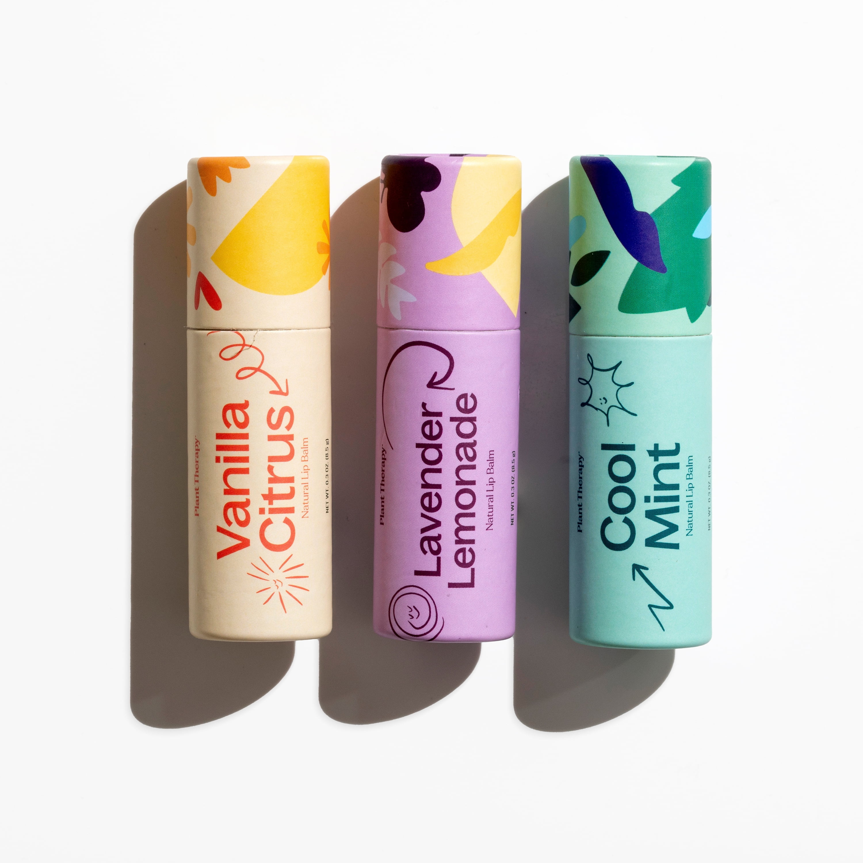 Plant Therapy Love Your Lips Lip Balm Trio Set 0.9 oz (25.5 g) Simple ...