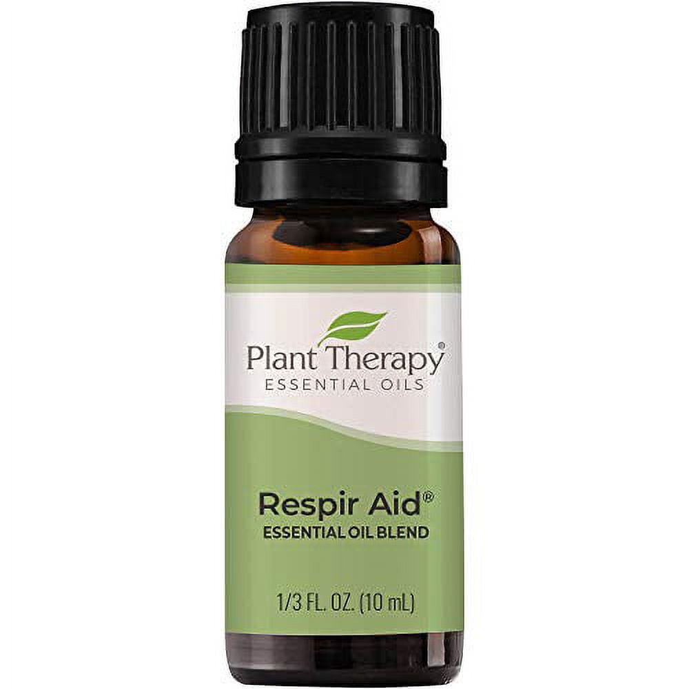 Plant Therapy Respir Aid Essential Oil Blend 10 mL (1/3 oz) Sinus, Airway and Congestion ...